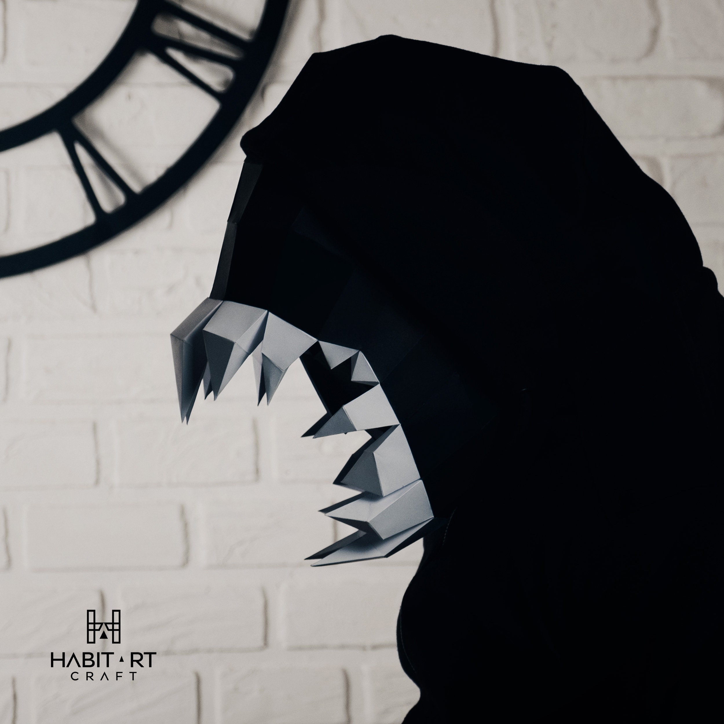 3d Big Tooth Face Mask Papercraft Pattern Halloween 3d Masks - Etsy