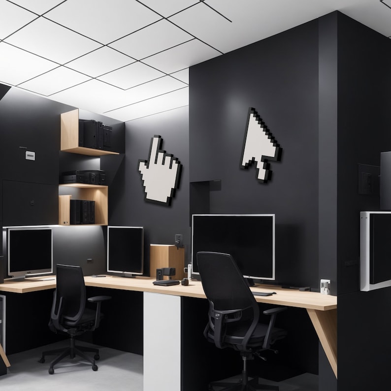 3d Pixel Retro Mouse Cursor Papercraft Wall Decor .pdf .svg . 3d Arrow ...