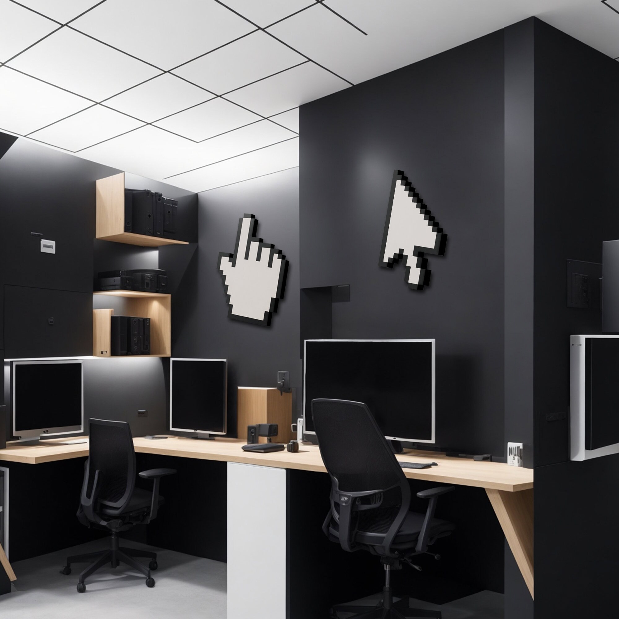 3d Pixel Retro Mouse Cursor Papercraft Wall Decor .pdf .svg . 3d Arrow ...