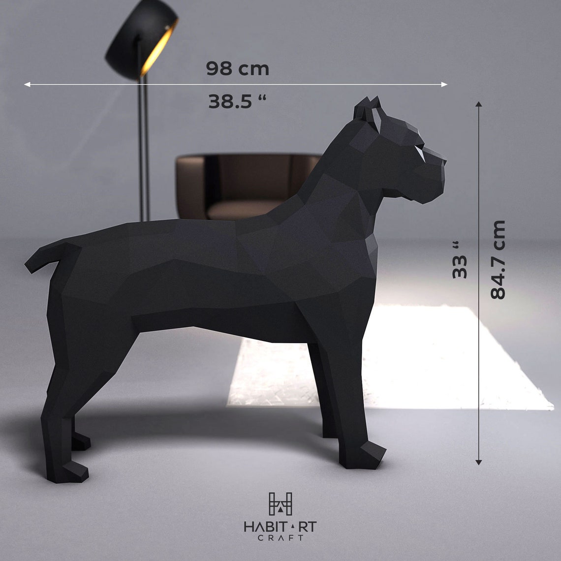 3d Giant Cane Corso Italiano Papercraft .pdf .svg Pattern, 3d Life ...