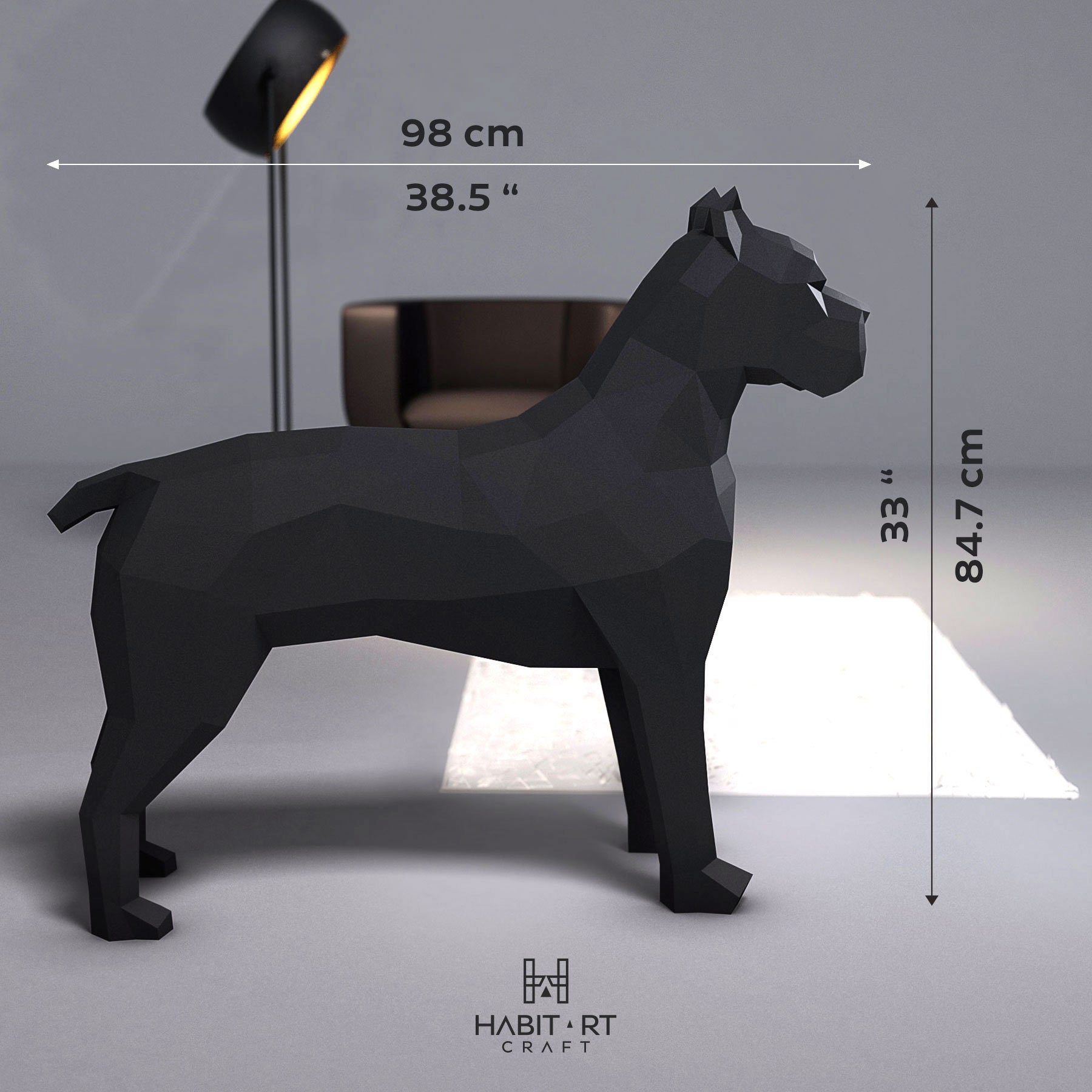3d Giant Cane Corso Italiano Papercraft .pdf .svg Pattern, 3d Life ...