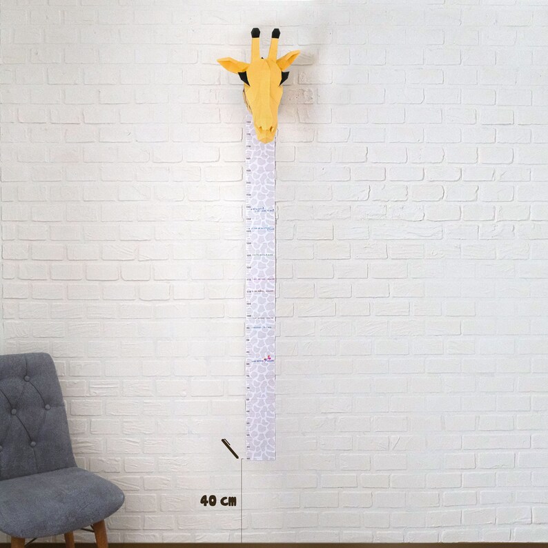 3D Giraffe Height Meter Papercraft Height Measure Chart - Etsy