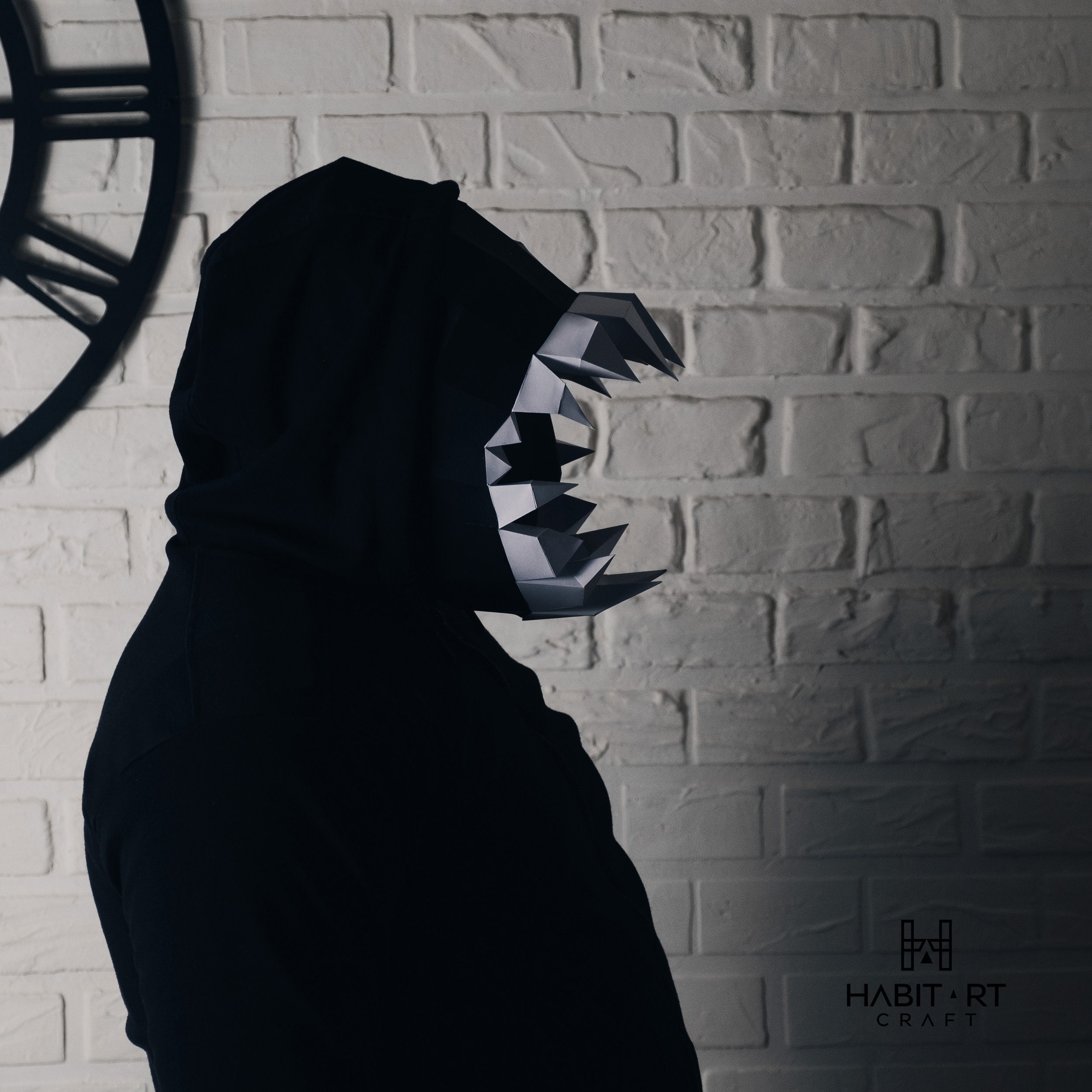 3d Big Tooth Face Mask Papercraft Pattern, Halloween 3d Masks for ...