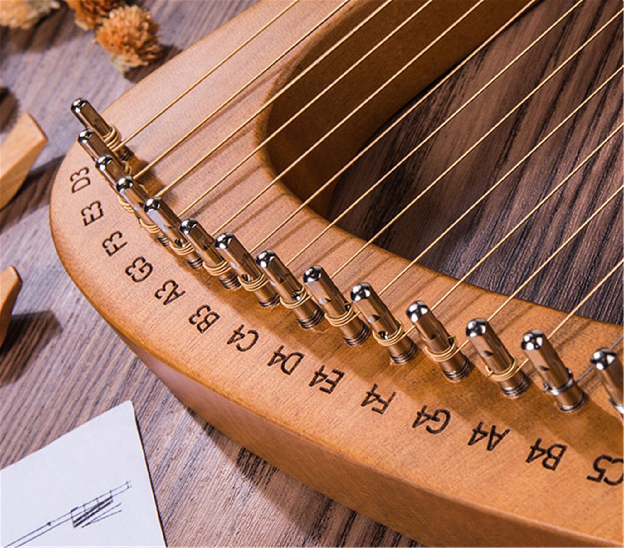 21 Strings Box Lyre HarpJade Green Mahogany Handmade Lyre | Etsy