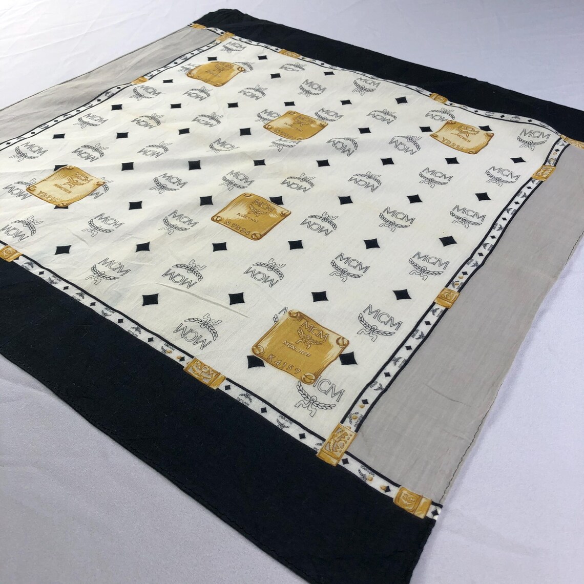 Vintage MCM Handkerchief, Vintage MCM Bandana, MCM Head Scarf, Vintage ...