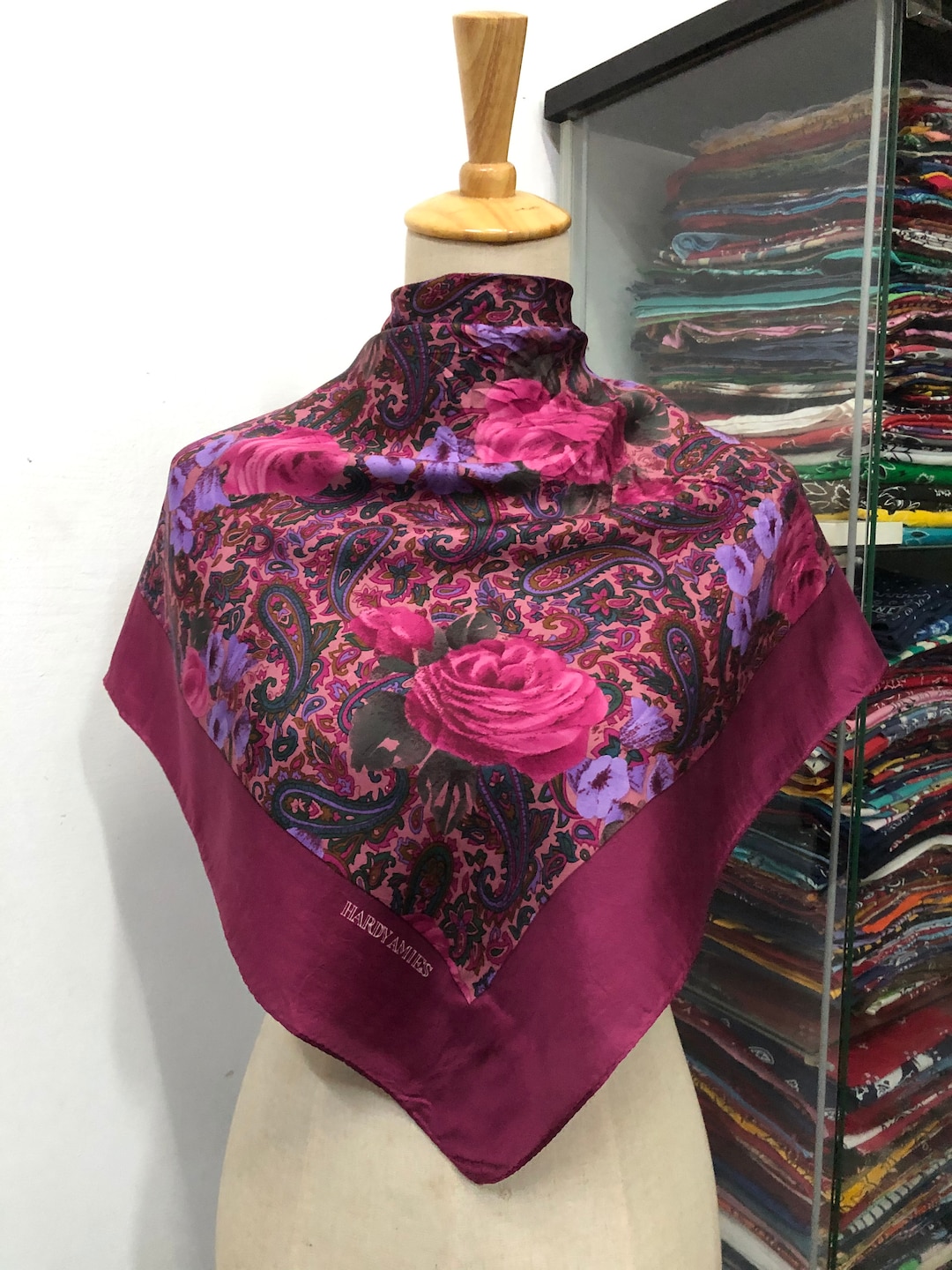 Vintage Hardy Amies Scarf, Twill Silk Scarf, Vintage Silk Muffler ...