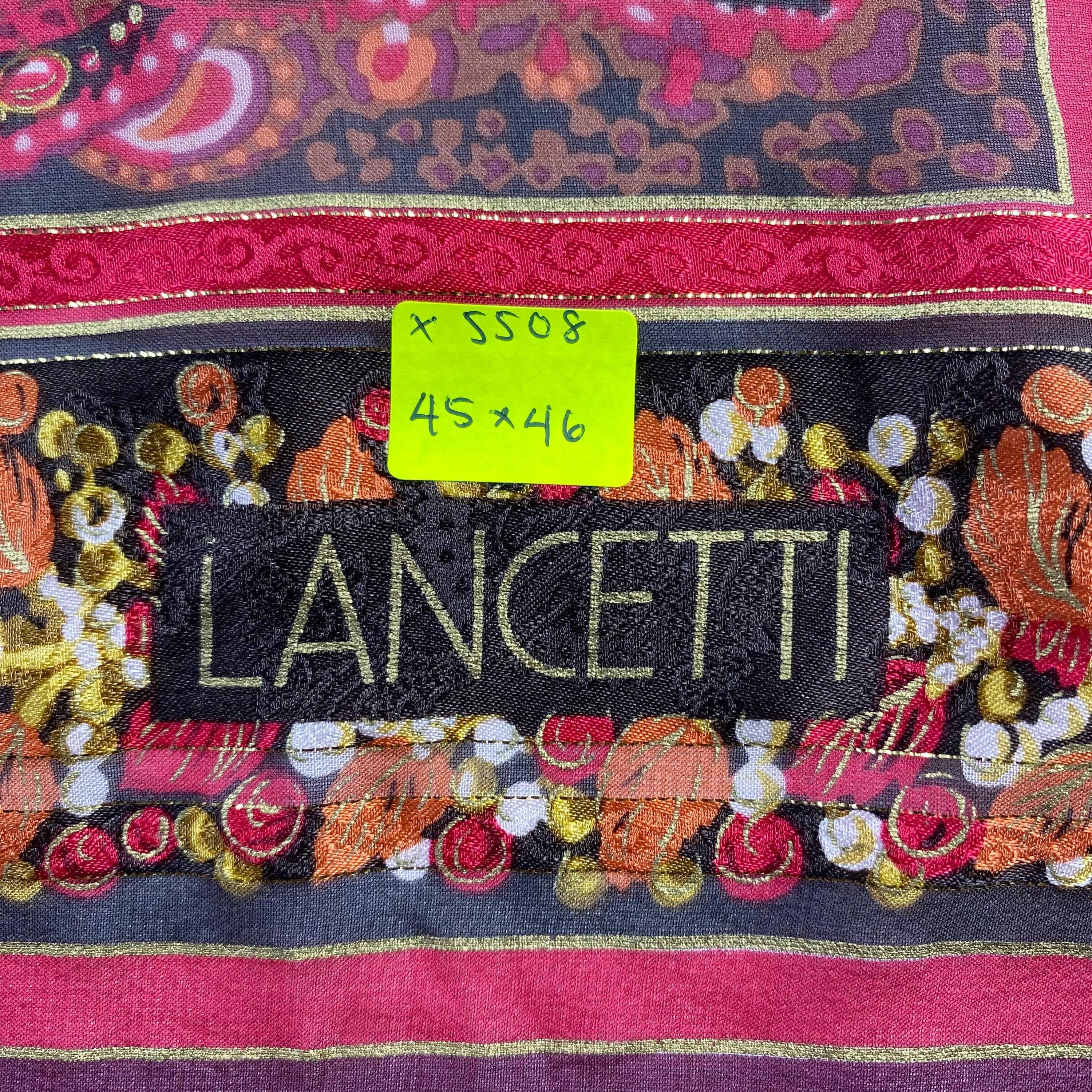 Vintage Lancetti Scarf, Twill Silk Scarf, Vintage Silk Muffler, Vintage ...