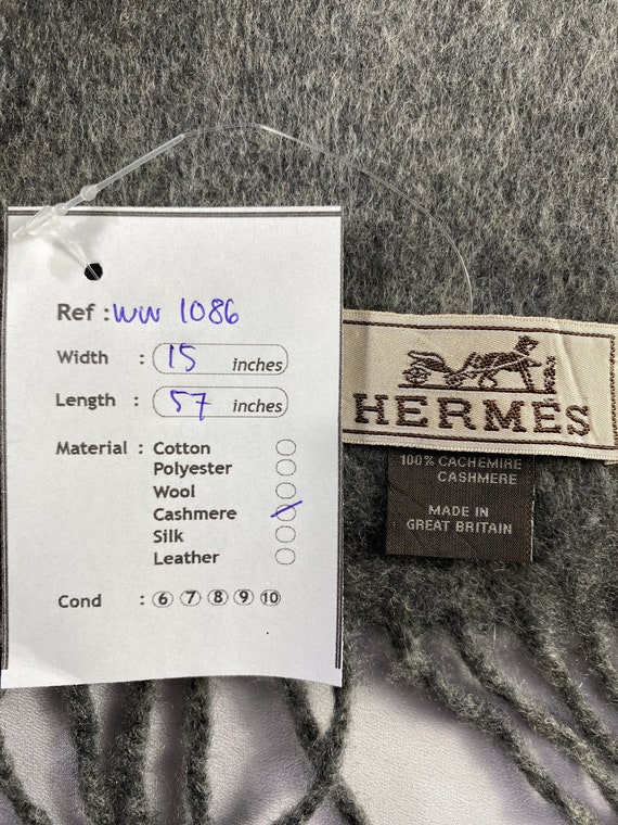 Vintage Hermes Cashmere Scarf Winter Muffler Hermes N… - Gem