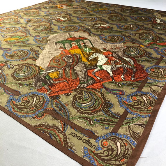 Vintage Josef Otten Silk Scarf Neckerchief Neckwear M… - Gem