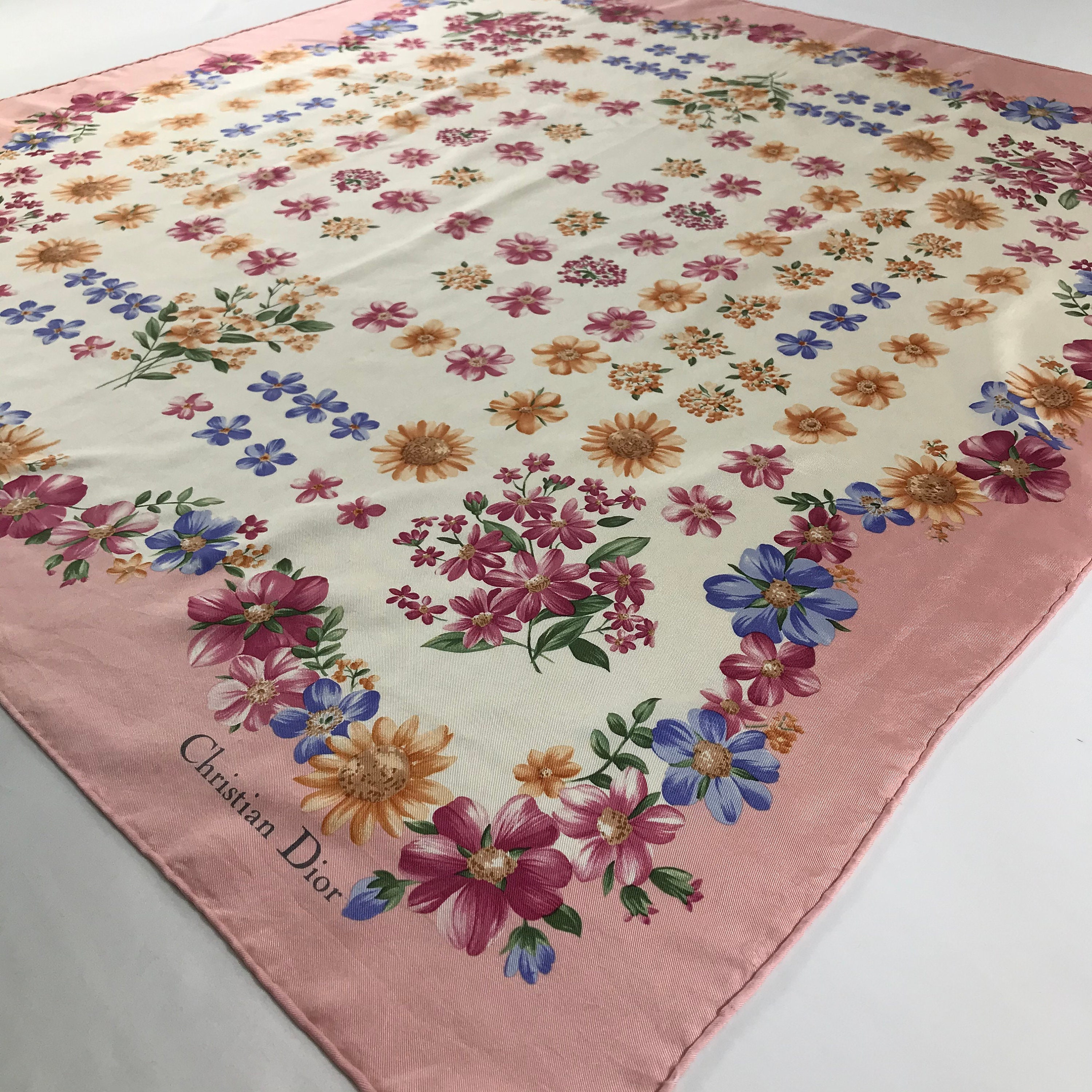 Vintage Christian Dior Silk Scarf Christian Dior Shawl Dior - Etsy