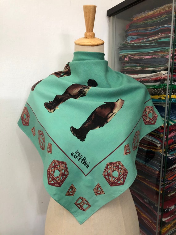 Vintage Jean Paul Gaultier Silk Scarf, Gaultier Homme… - Gem