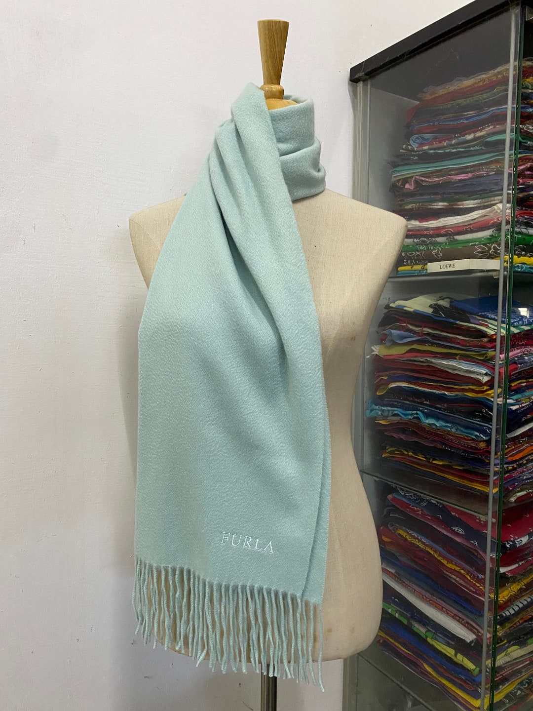 Vintage Furla Scarf Muffler Furla Cashmere Muffler Vintage Multicolor ...