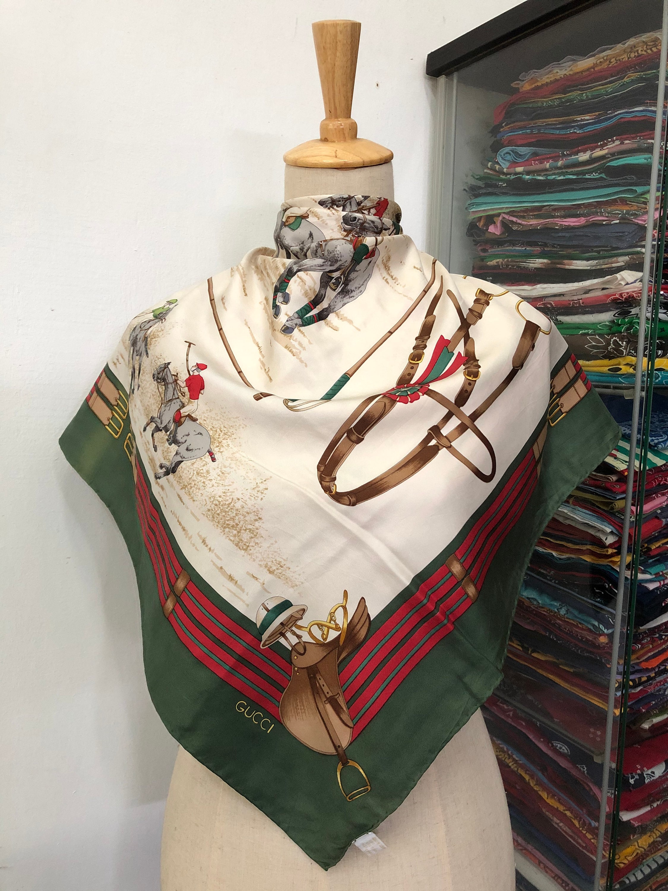 Vintage Gucci Silk Scarf Gucci Silk Muffler Gucci Neck Scarf - Etsy