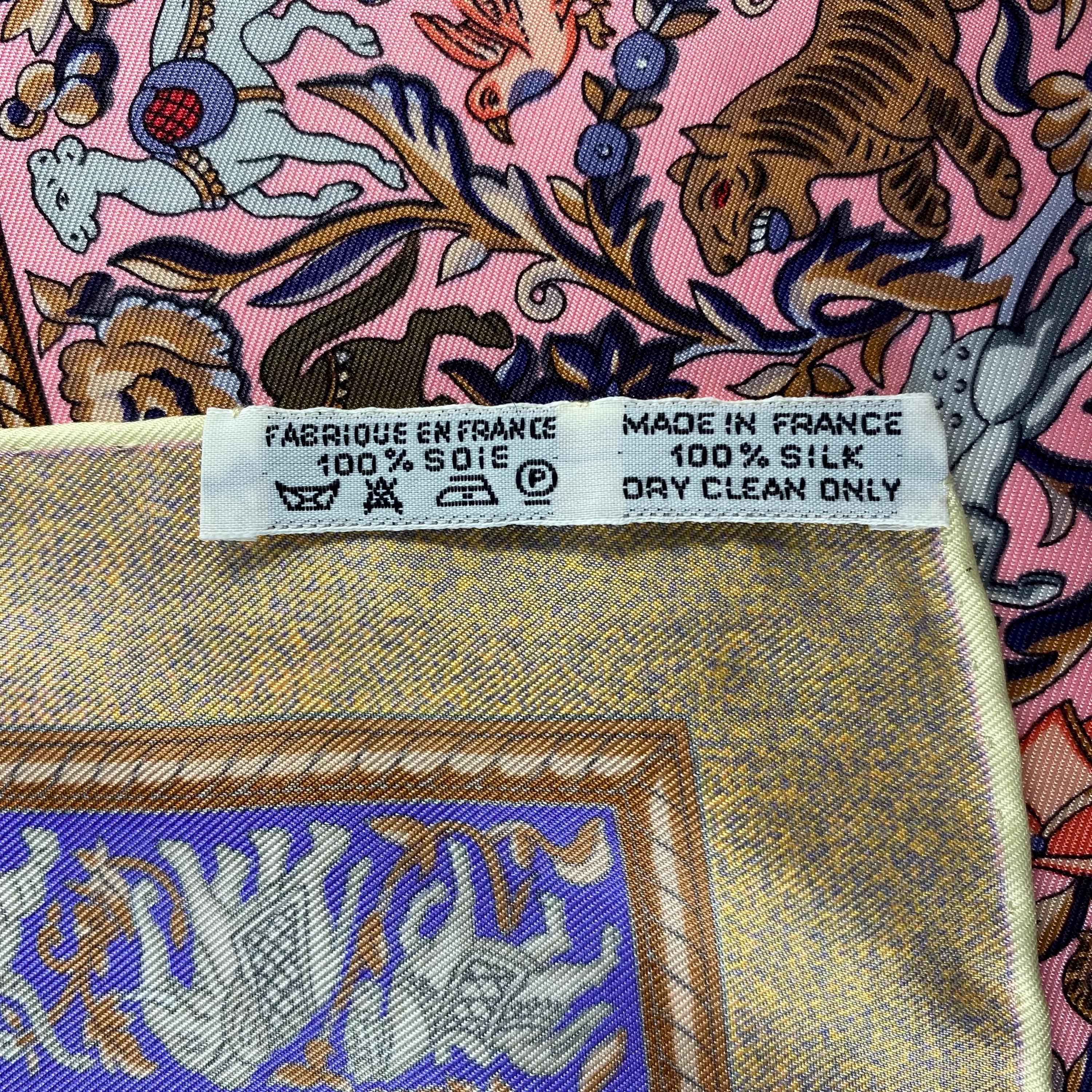 Vintage Hermes Chasse En Inde Silk Scarf Hermes 34x34 Hermes Silk Scarf ...