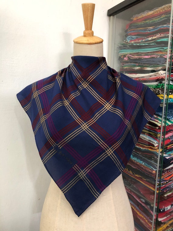 Vintage Calvin Klein Silk Scarf Calvin Klein Silk Muffler - Etsy