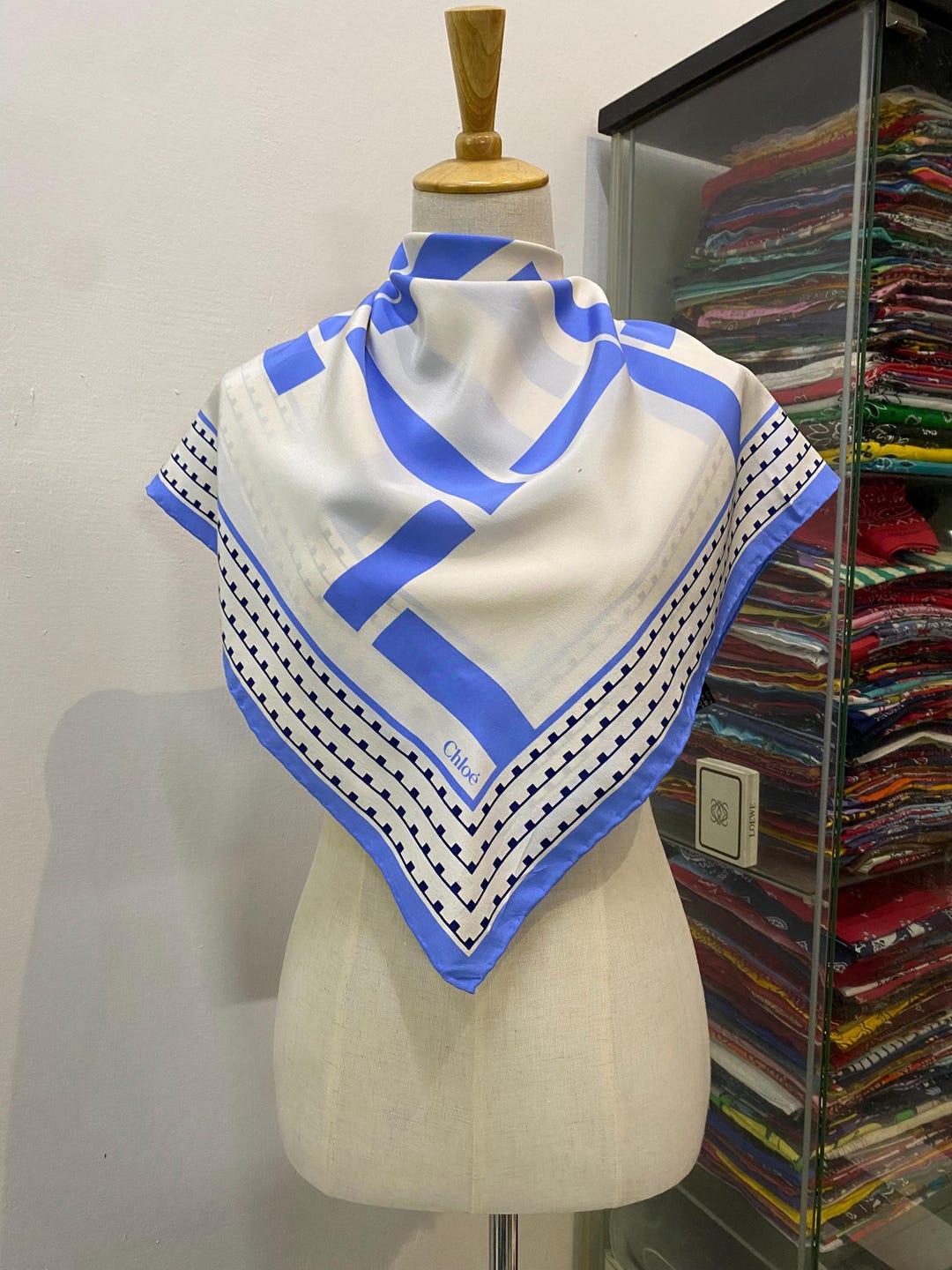 Vintage Chloe Silk Scarf, Vintage Designer Scarf, Chloe Scarf, Vintage ...