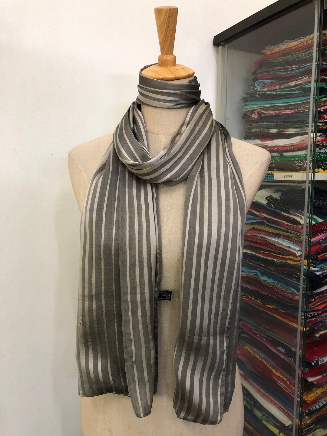 Vintage Gucci Silk Scarf Gucci Silk Muffler Gucci Neck Scarf Gucci ...