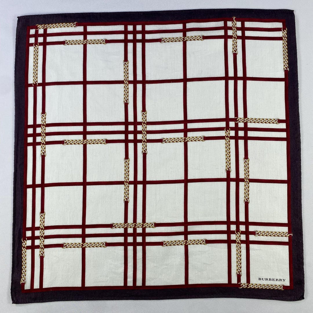 Vintage Burberry Handkerchief, Burberry Bandana, Vintage Burberry ...