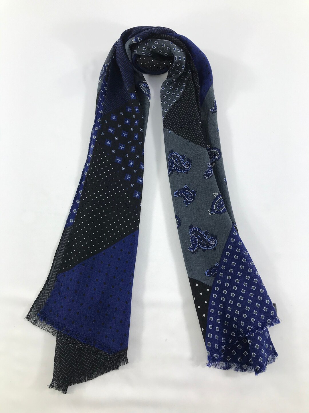 Vintage Takeo Kikuchi Silk Scarf Neckerchief Neckwear Muffler Ribbon ...