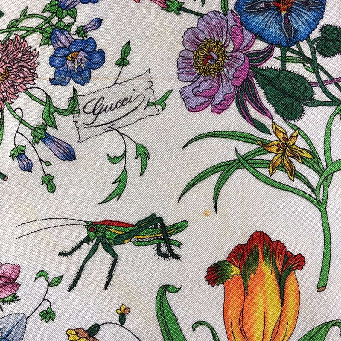 Vintage Gucci Silk Scarf Gucci Silk Muffler Gucci Neck Scarf - Etsy