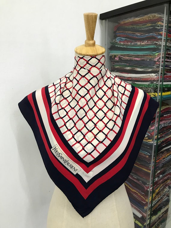 Vintage Yves Saint Laurent Silk Scarf Yves Saint Laurent Silk | Etsy