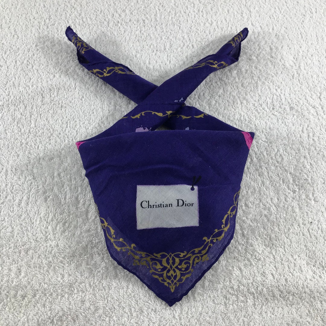 Vintage Dior Handkerchief, Dior Bandana, Vintage Dior Pocket Square ...
