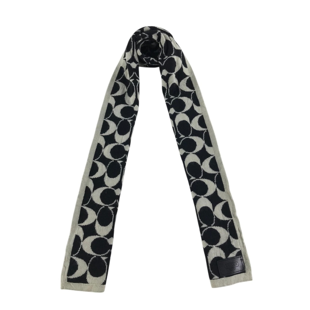 Vintage Coach Muffler Coach Wool Scarf Coach Wool Muffler Vintage Coach ...