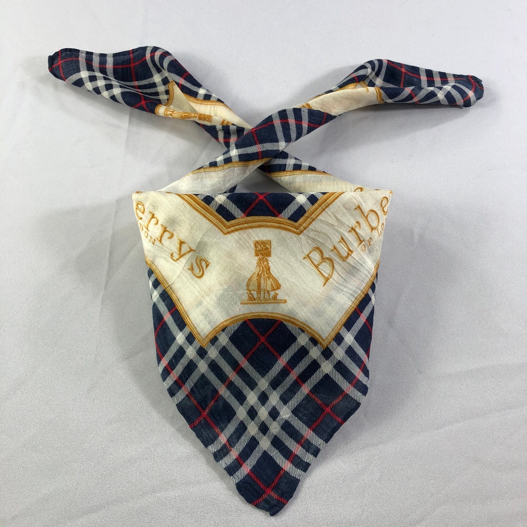 Vintage Burberry Handkerchief, Burberry Bandana, Vintage Burberry ...