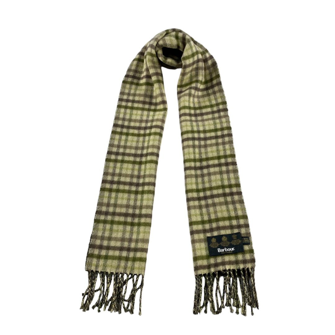 Vintage Barbour Scarf Barbour Cashmere Scarf Barbour Checkered Scarf ...