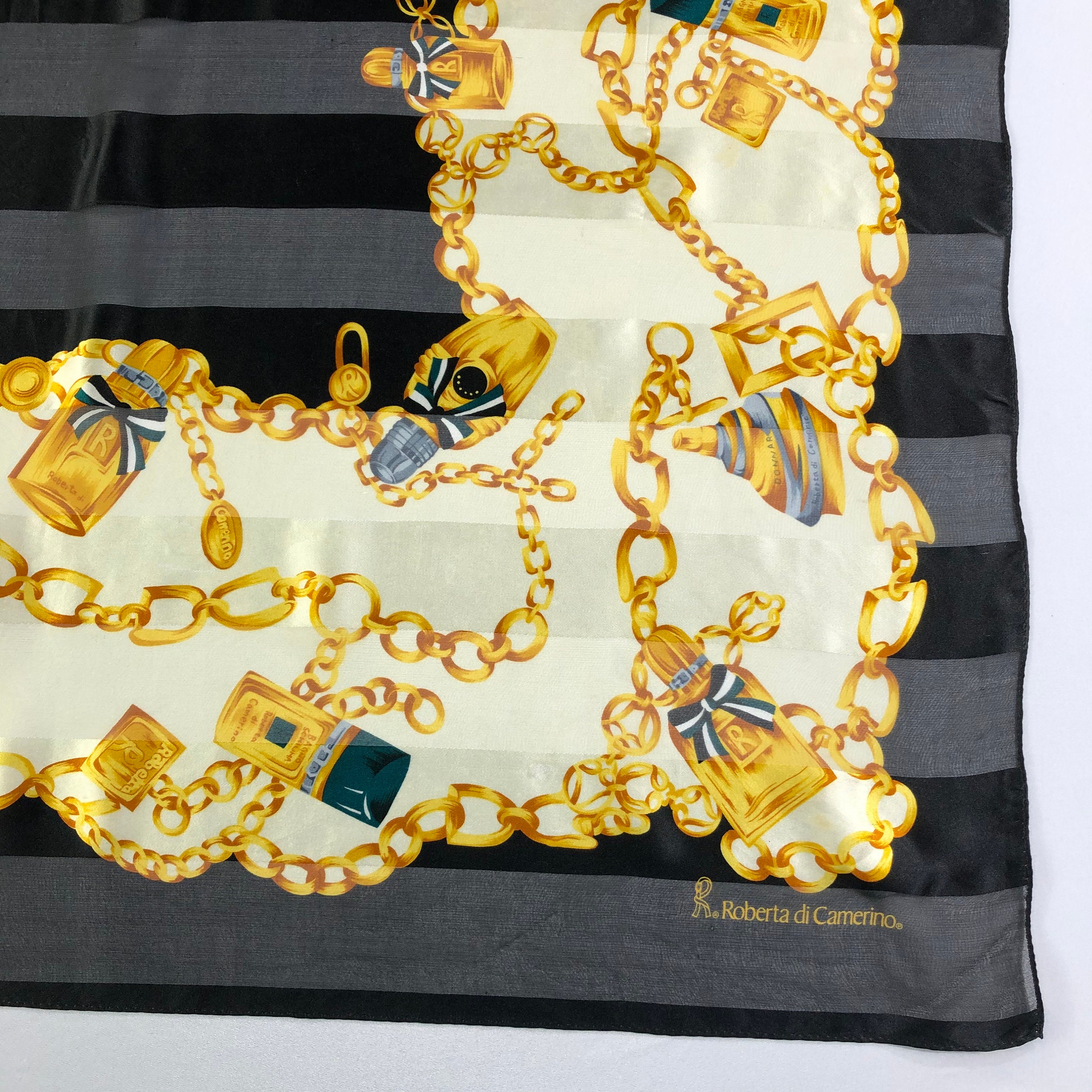 Vintage Roberta Di Camerino Silk Scarf Neckerchief Neckwear Vintage Roberta Di Camerino Silk Scarf Neckerchief Neckwear