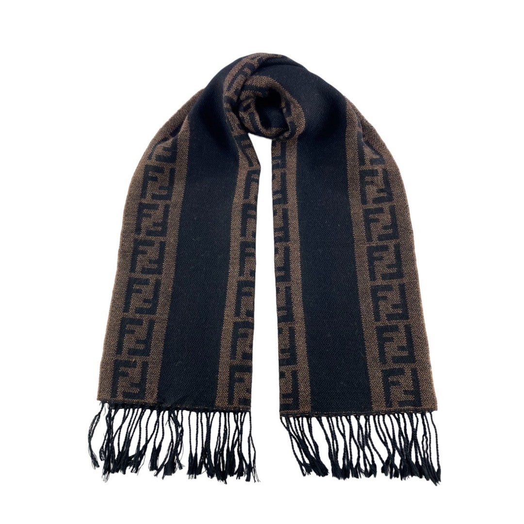 Vintage Fendi Scarf Roma Italia Fendi Wool Scarf Vintage Fendi Wool ...