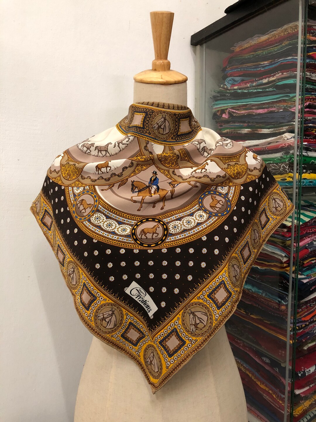 Vintage Elegance Creations Silk Scarf, Twill Silk Scarf, Vintage Silk ...