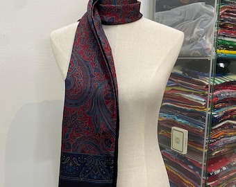 Vintage Silk Scarf, Twill Silk Scarf, Vintage Silk Muffler, Vintage ...