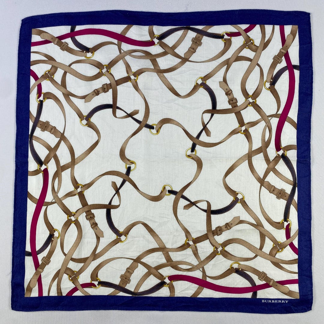 Vintage Burberry Handkerchief, Burberry Bandana, Vintage Burberry ...