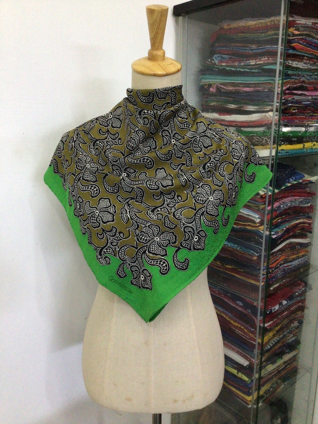 Vintage Versace Silk Scarf Versace Silk Muffler Versace Neck Scarf ...