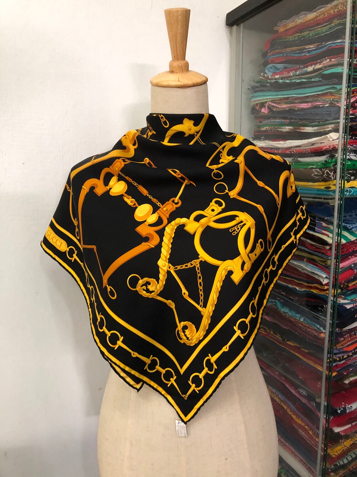 Vintage Gucci Silk Scarf Gucci Silk Muffler Gucci Neck Scarf - Etsy