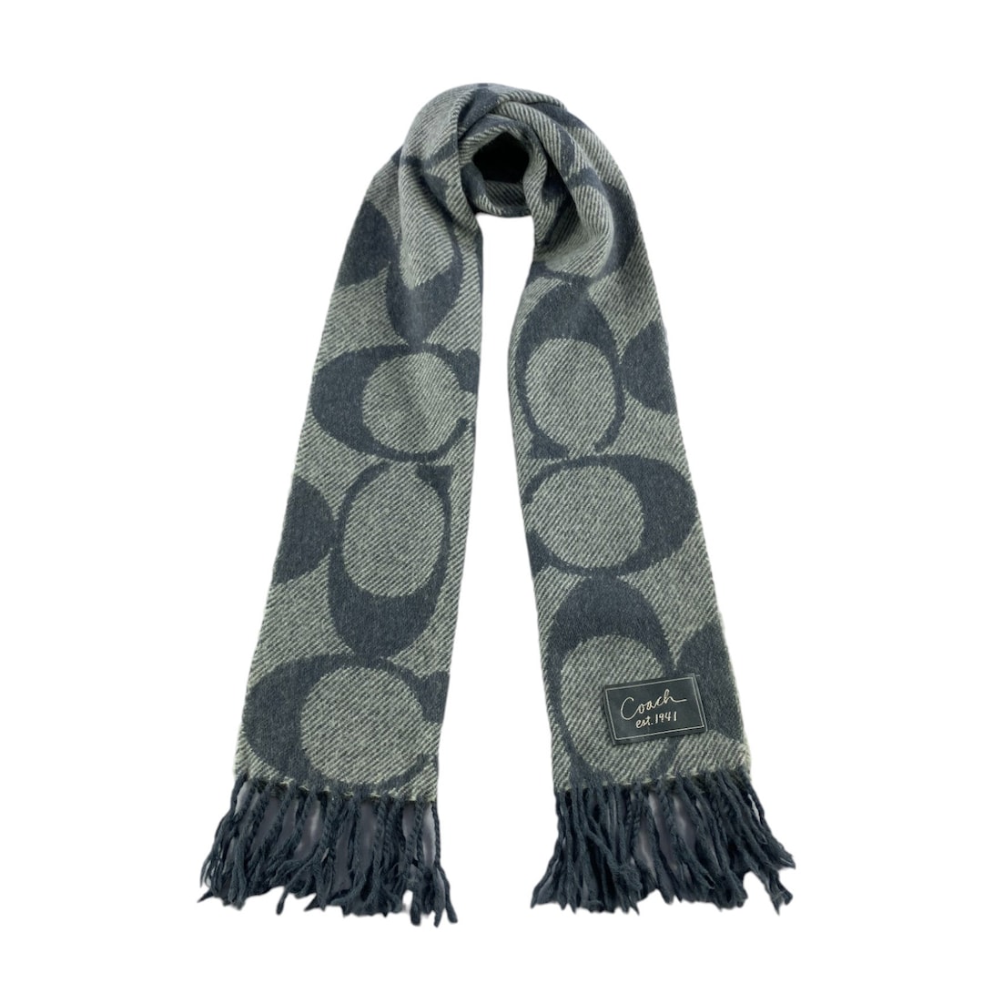 Vintage Coach Muffler Coach Wool Scarf Coach Wool Muffler Vintage Coach ...