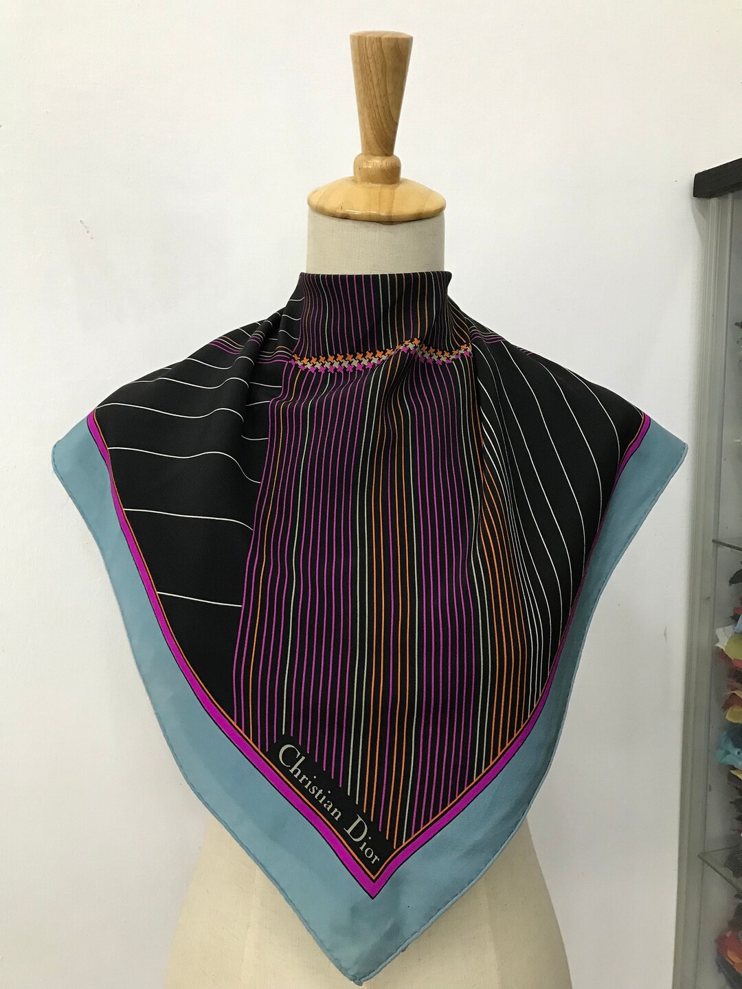 Vintage Christian Dior Silk Scarf Christian Dior Shawl Dior Silk ...