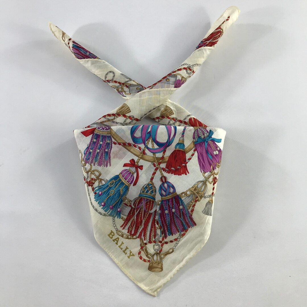 Bally Handkerchief Bandana Babushka Wrap Authentic Accessories Luxury ...
