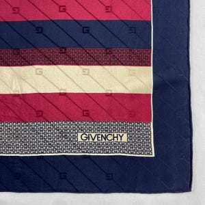 Vintage Givenchy Silk Scarf Givenchy Neck Scarf Givenchy Silk Muffler Givenchy Big Logo Givenchy ...