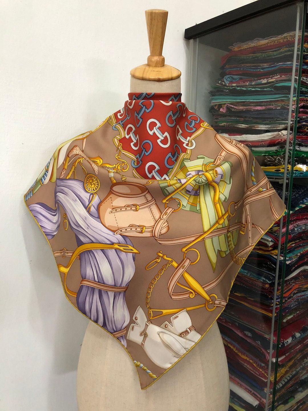 Vintage Gucci Silk Scarf Gucci Silk Muffler Gucci Neck Scarf Gucci ...