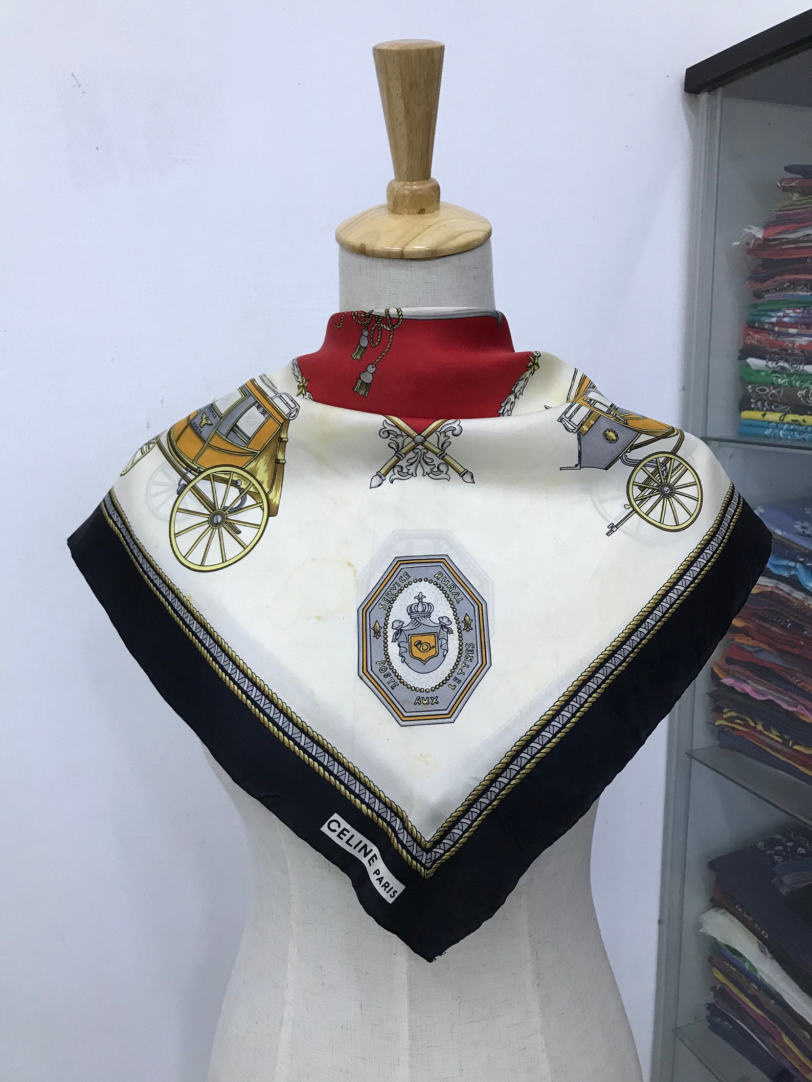 Vintage Celine Silk Scarf Celine Silk Muffler Vintage Celine - Etsy