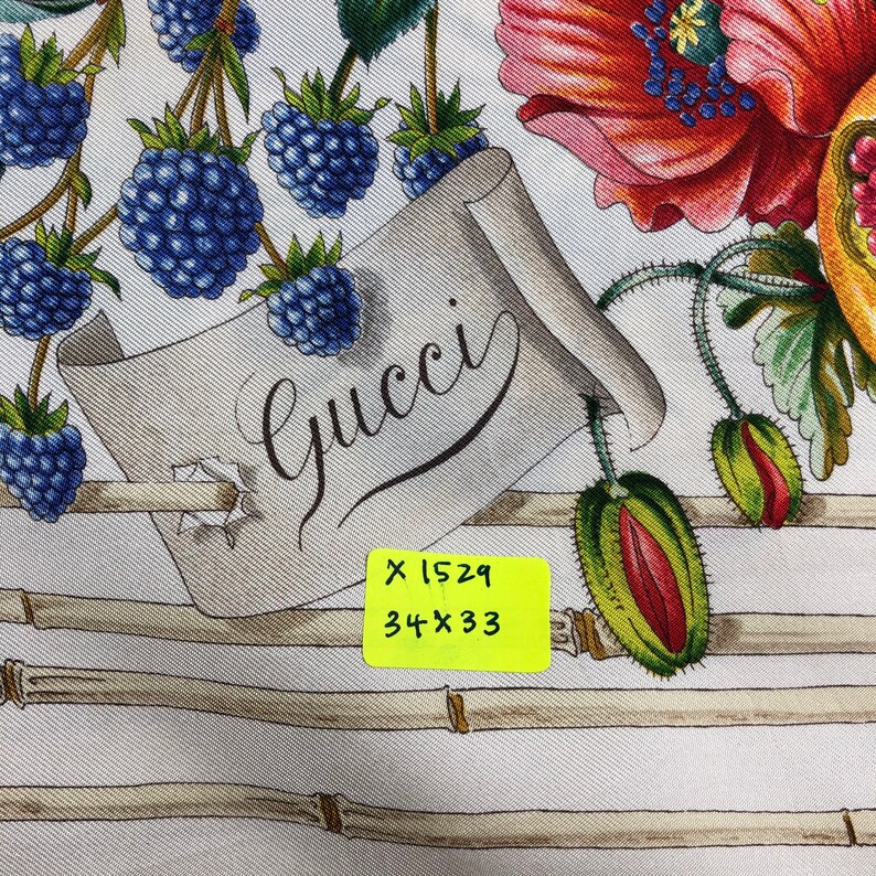 Vintage Gucci Silk Scarf Gucci Silk Muffler Gucci Neck Scarf | Etsy