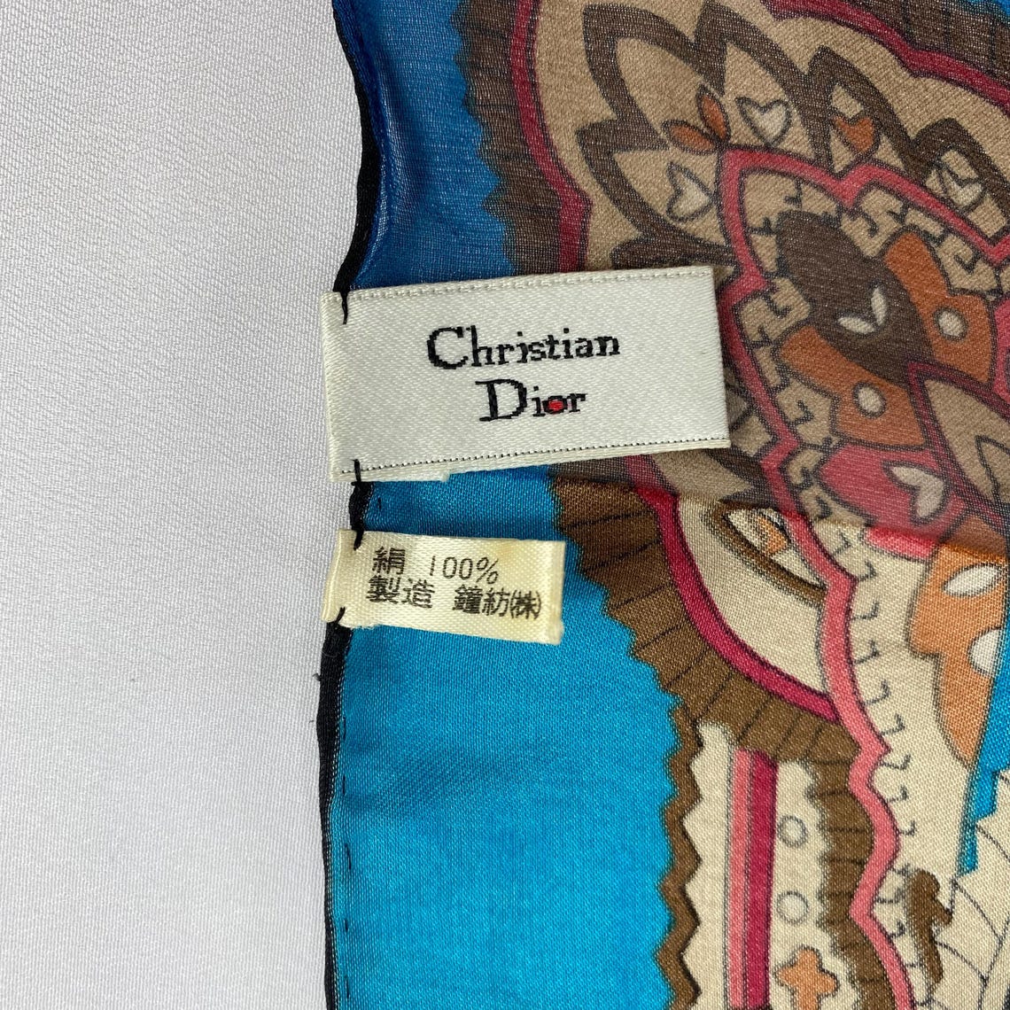 Vintage Christian Dior Silk Scarf Christian Dior Shawl Dior Silk ...