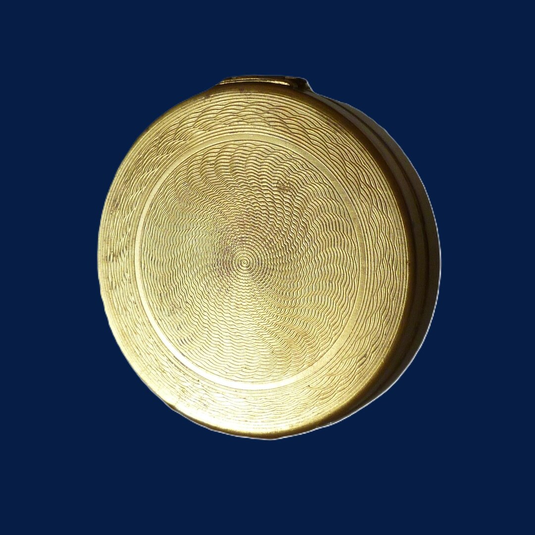 Art Deco Era Tokalon Powder Compact. Engine Turned Goldtone Case With ...