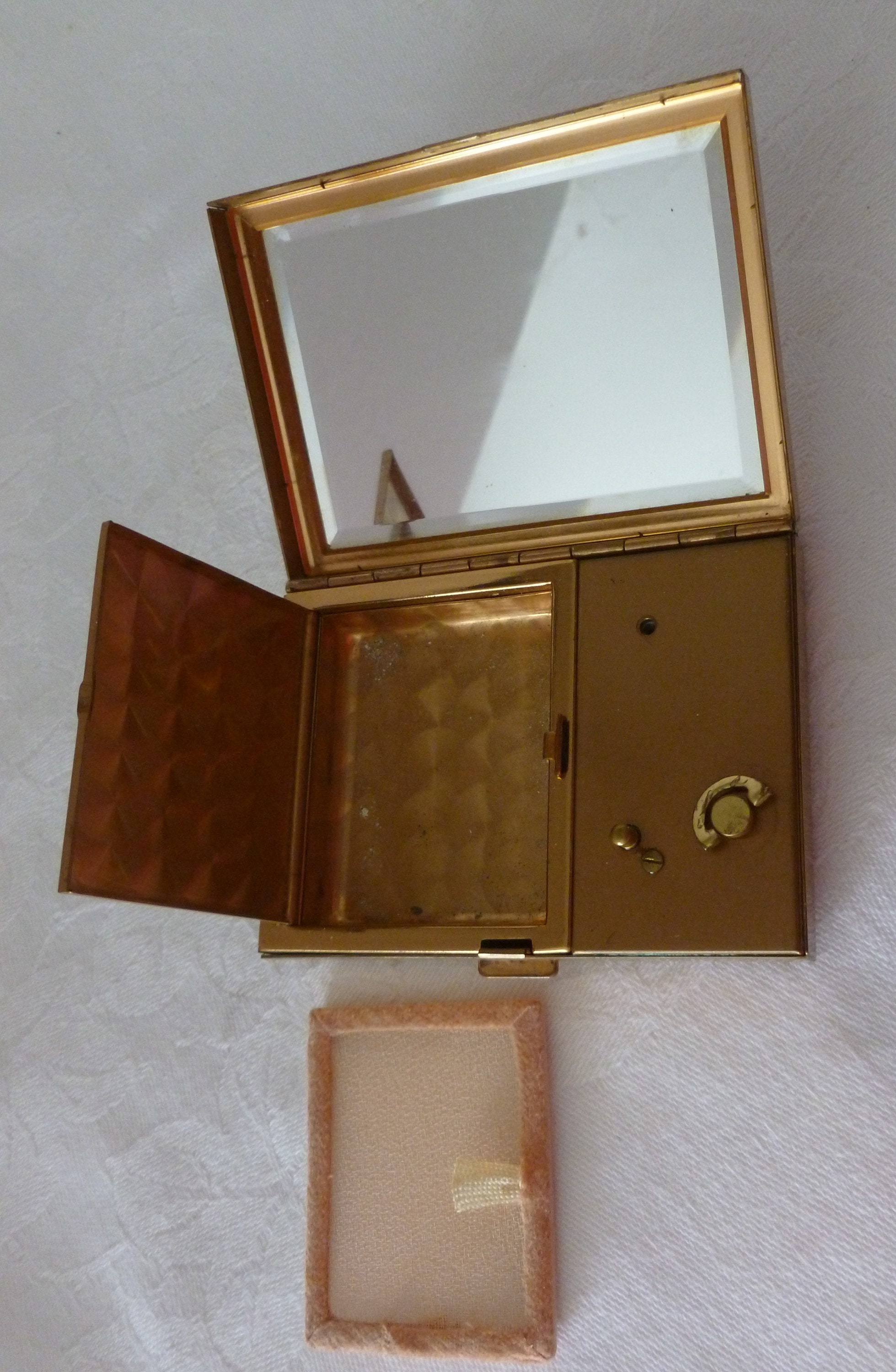 Vintage Musical Powder Compact With Map of Switzerland Musical Movement ...