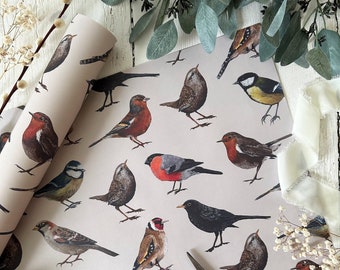 Garden Birds Wrapping Paper - Etsy UK