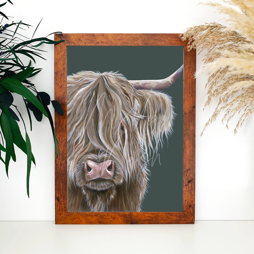 Highland Cow Print Highland Cow Decor Farmhouse Kitchen - Etsy