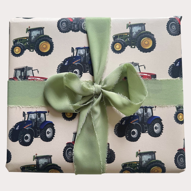 Tractor Wrapping Paper - Etsy