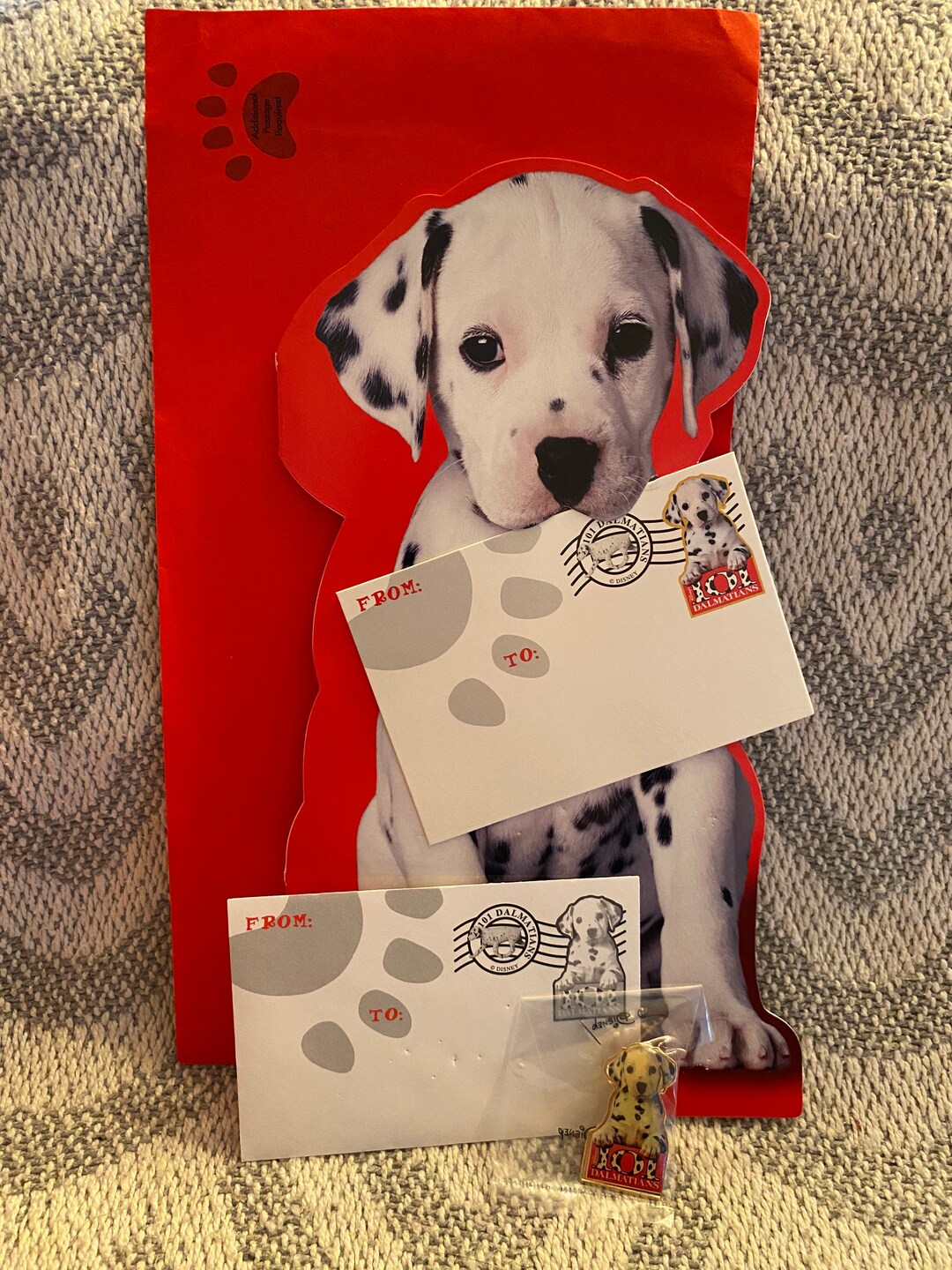 Vintage! 101 Dalmatians Big Card W/pin! - Etsy